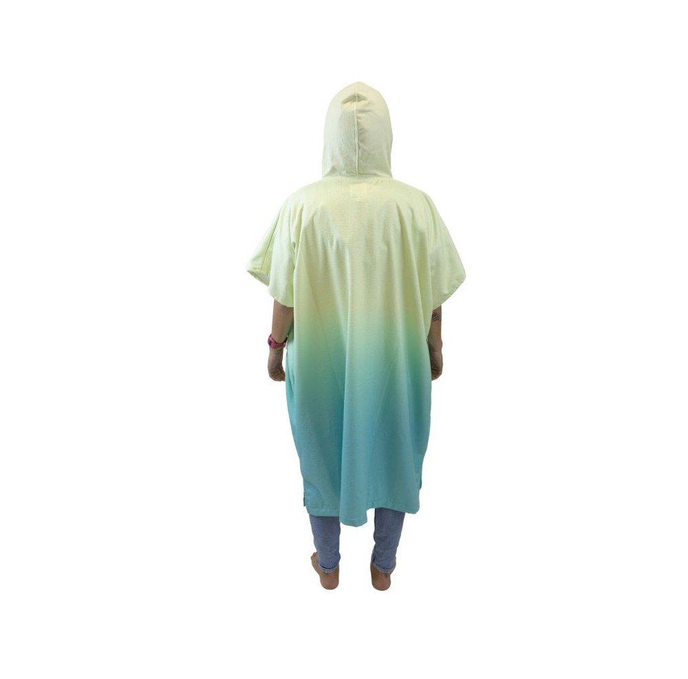 Green/Blue Sublimated ECS Poncho - Ponchos for after surfing