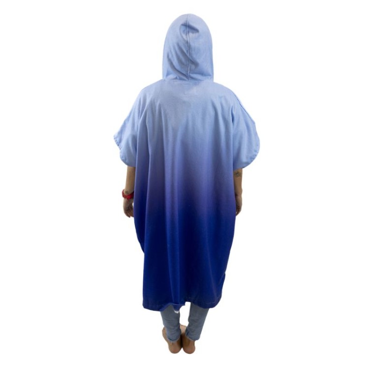 Sublimated Blue/Blue ECS Poncho - Cantabrian Surf School Ponchos